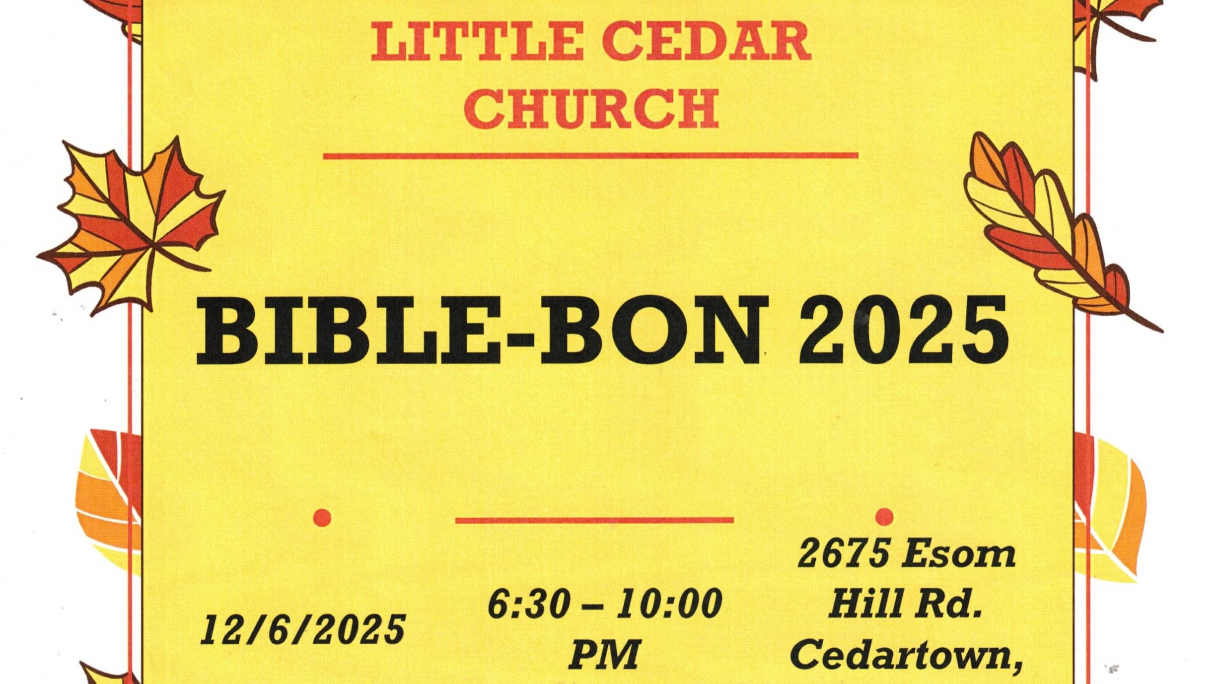 Bible-Bon 2025 | WGAA Radio